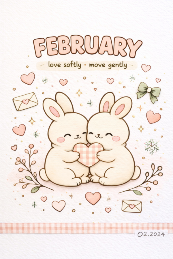 February bullet journal cover printable | Bullet journal February cover ...